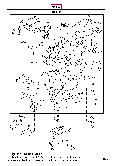 GASKET KIT, ENGINE OVERHAUL 04111-37255 (номер toyota 0411137255)