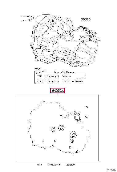 GASKET KIT, TRANSAXLE OVERHAUL(MTM) 04331-02060 (номер toyota 0433102060)