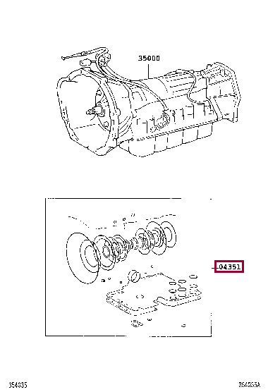 GASKET KIT, AUTOMATIC TRANSMISSION OVERHAUL 04351-35202 (номер toyota ...