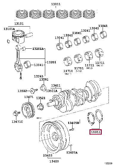 WASHER SET, CRANKSHAFT THRUST 11011-31070 (номер toyota 1101131070)