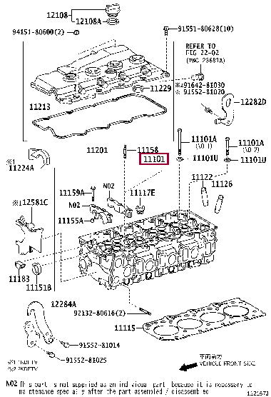 HEAD SUB-ASSY, CYLINDER 11101-30090 (номер toyota 1110130090)