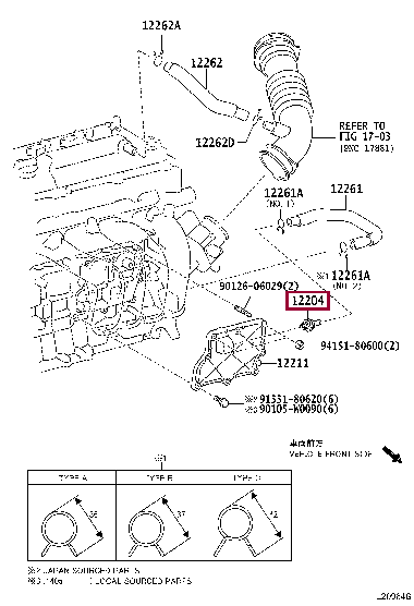 VALVE SUB-ASSY, VENTILATION 12204-37040 (номер toyota 1220437040)