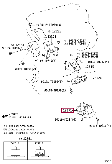 INSULATOR, ENGINE MOUNTING, REAR NO.1 12371-0C100 (номер toyota 123710C100)