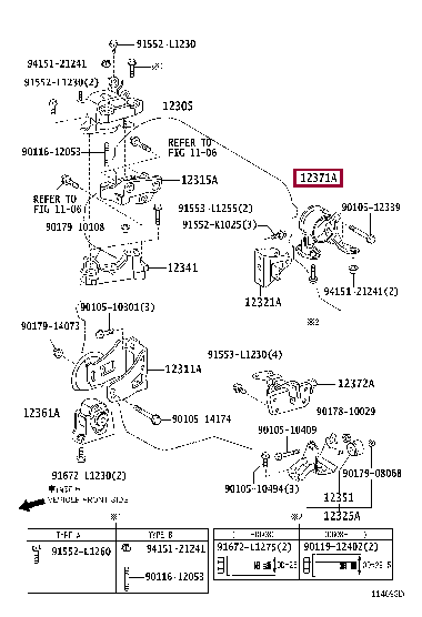 Оригинальные опоры ДВС Тойота PREVIA