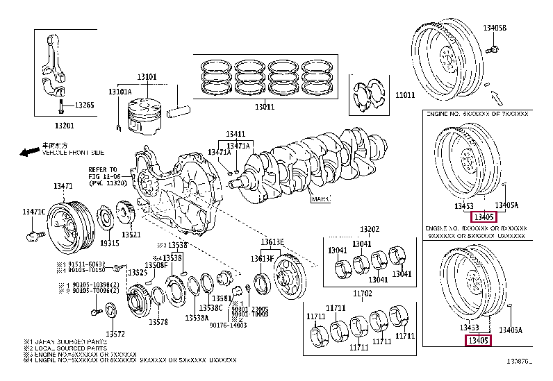 FLYWHEEL SUB-ASSY 13405-30031 (номер toyota 1340530031)