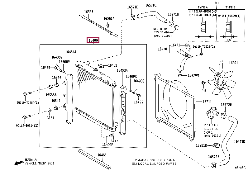 RADIATOR ASSY 16400-0C441 (номер toyota 164000C441)