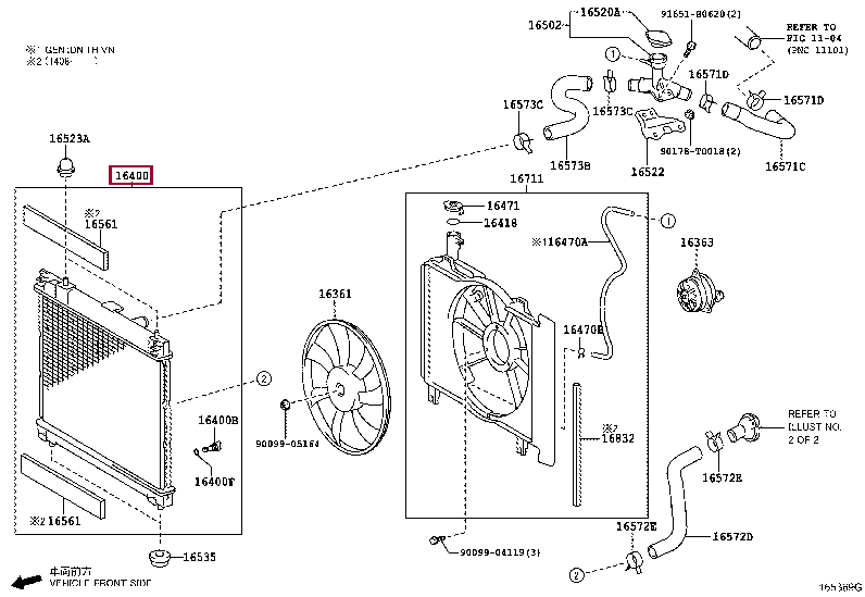 RADIATOR ASSY 16400-0M260 (номер toyota 164000M260)
