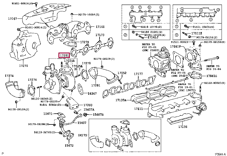 TURBOCHARGER SUB-ASSY 17201-30062 (номер toyota 1720130062)