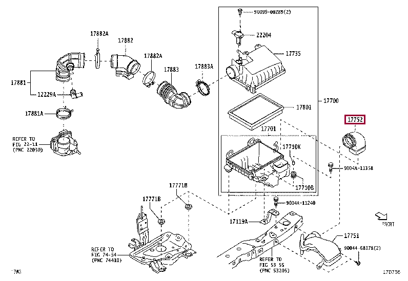 INLET, AIR CLEANER, NO.2 17752-BZ100 (номер toyota 17752BZ100)