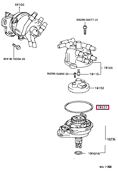 PACKING, DUST PROOF 19127-74040 (номер toyota 1912774040)
