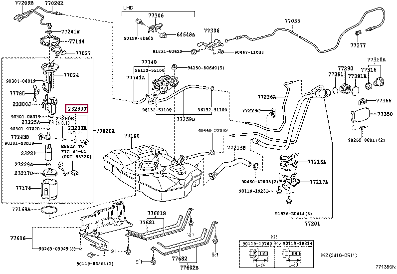REGULATOR ASSY, FUEL PRESSURE 23280-20040 (номер toyota 2328020040)