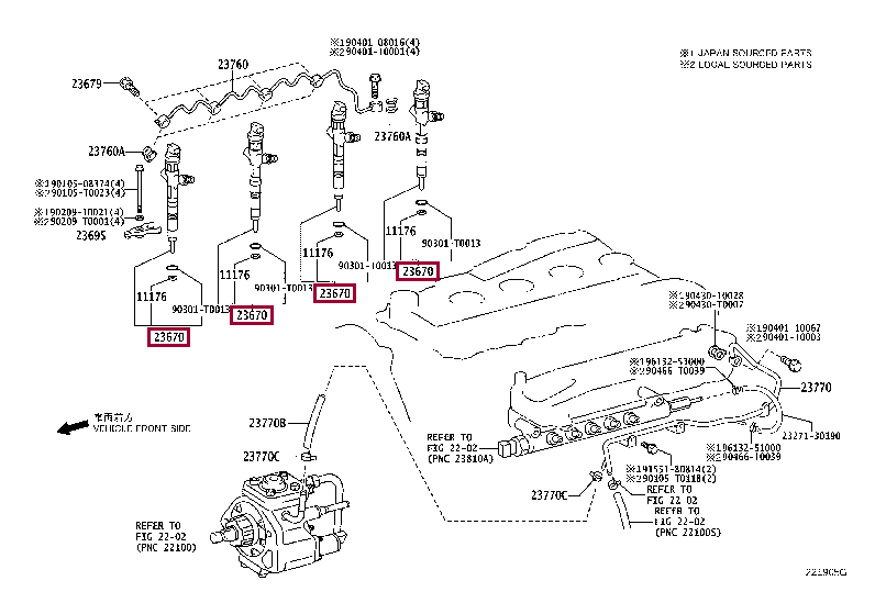 форсунка топливная 23670-39365 (номер toyota 2367039365)