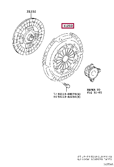 COVER ASSY, CLUTCH 31210-02190 (номер toyota 3121002190)