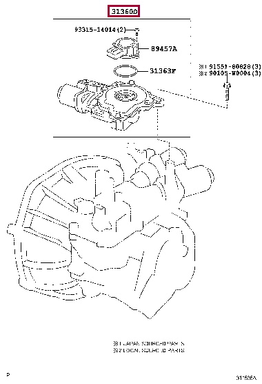 Актуатор сцепления 31370-52021 (номер toyota 3137052021)