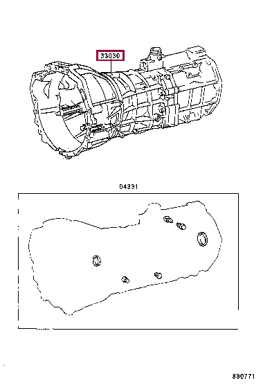 TRANSMISSION UNIT ASSY, MANUAL 33030-6A380 (номер toyota 330306A380)