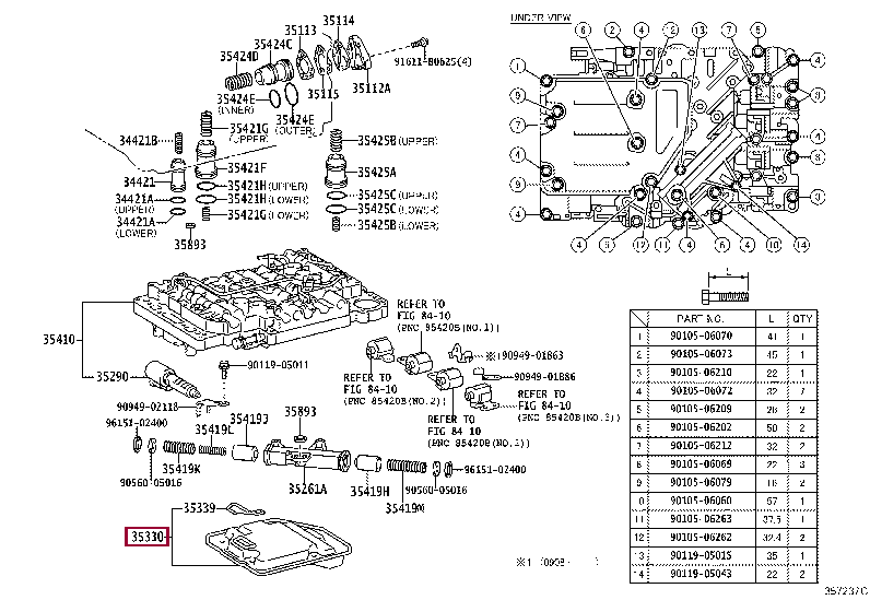 STRAINER ASSY, VALVE BODY OIL 35330-36020 (номер toyota 3533036020)