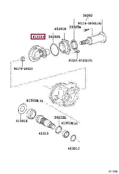 GEAR KIT, TRANSFER 41201-52010 (номер toyota 4120152010)