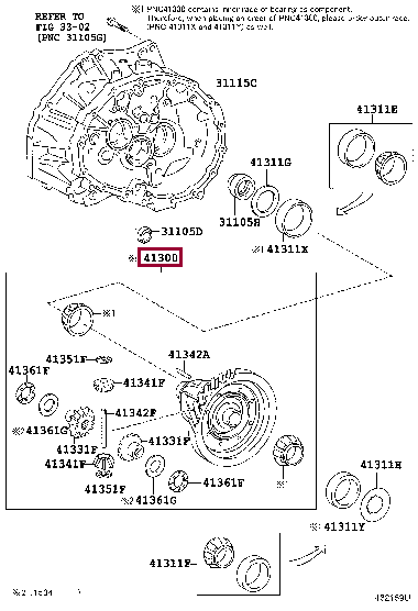CASE ASSY, FRONT DIFFERENTIAL, W/RING GEAR 41300-12030 (номер toyota ...