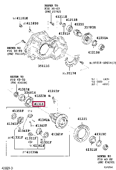 CASE, FRONT DIFFERENTIAL 41301-52070 (номер toyota 4130152070)