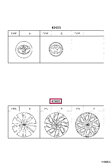 CAP, WHEEL 42602-02410 (номер toyota 4260202410)