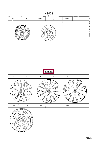 CAP, WHEEL 42602-05101 (номер toyota 4260205101)