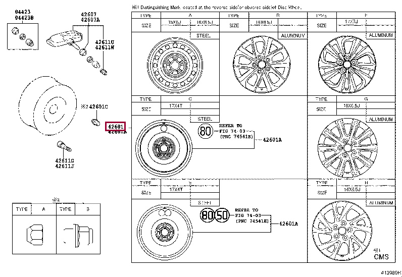 WHEEL, DISC (FOR SPARE) 42611-02E60 (номер toyota 4261102E60)