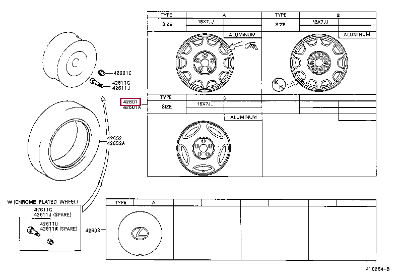 WHEEL, DISC (FOR SPARE) 42611-50110 (номер toyota 4261150110)
