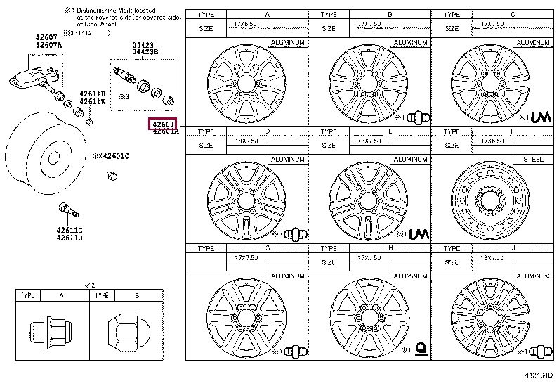 WHEEL, DISC (FOR SPARE) 42611-60790 (номер toyota 4261160790)