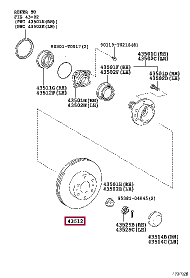 DISC, FRONT 43512-0K220 (номер toyota 435120K220)