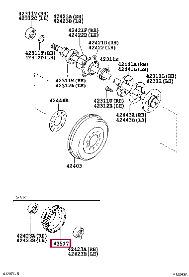 Ротор заднего датчика сис. противоскол 43517-71010 (номер toyota ...
