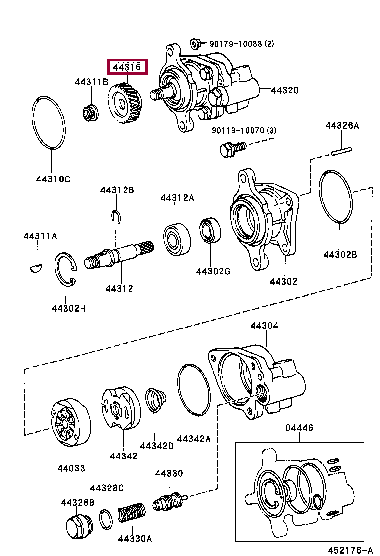 GEAR, VANE PUMP 44316-60010 (номер toyota 4431660010)
