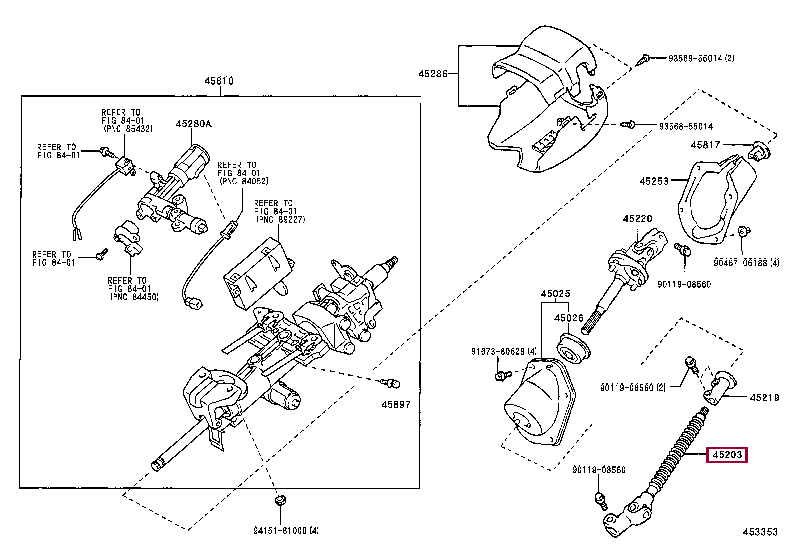 SHAFT SUB-ASSY, STEERING INTERMEDIATE, NO.2 45203-60120 (номер toyota ...