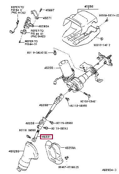 SHAFT, STEERING INTERMEDIATE 45221-02022 (номер toyota 4522102022)