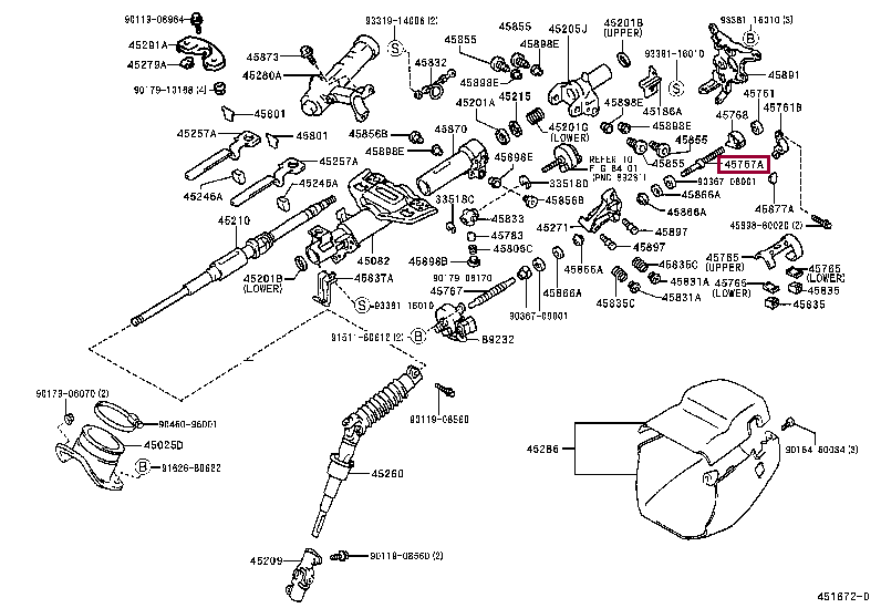 SCREW, TELESCOPIC STEERING 45811-60010 (номер toyota 4581160010)