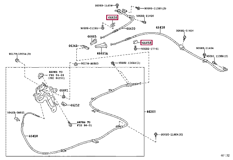 RETAINER, CABLE 46458-28010 (номер toyota 4645828010)