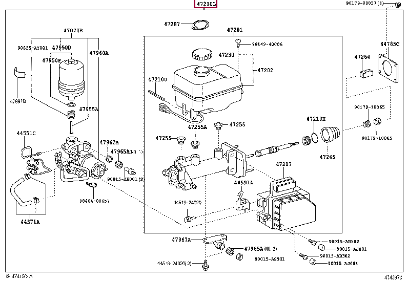 BRAKE BOOSTER ASSY, W/MASTER CYLINDER 47050-60111 (номер toyota 4705060111)