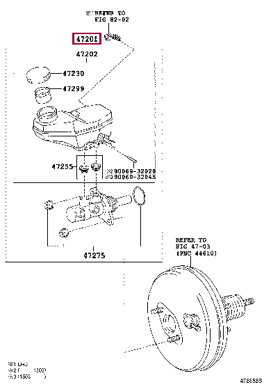 Главный тормозной цилиндр 47201-09600 (номер toyota 4720109600)