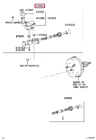 CYLINDER SUB-ASSY, BRAKE MASTER 47201-0K162 (номер toyota 472010K162)