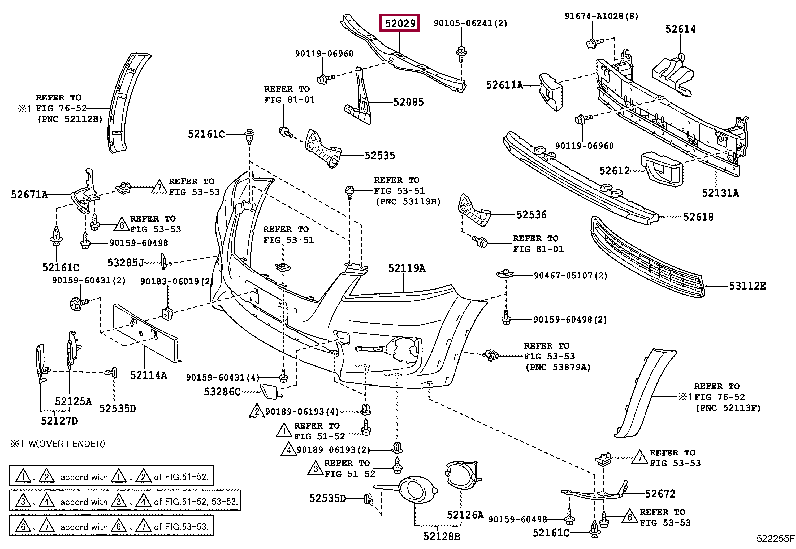 REINFORCEMENT SUB-ASSY, FRONT BUMPER, UPPER 52029-42060 (номер toyota ...