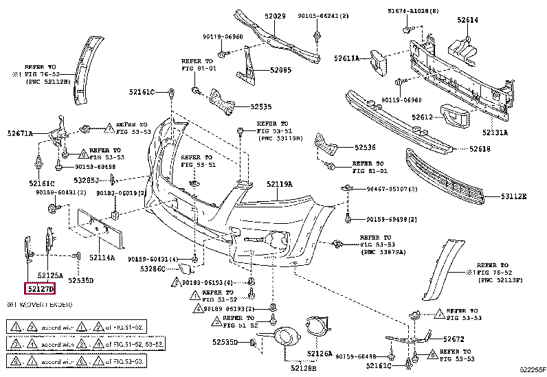 COVER, FRONT BUMPER HOLE, RH 52030-42010 (номер toyota 5203042010)