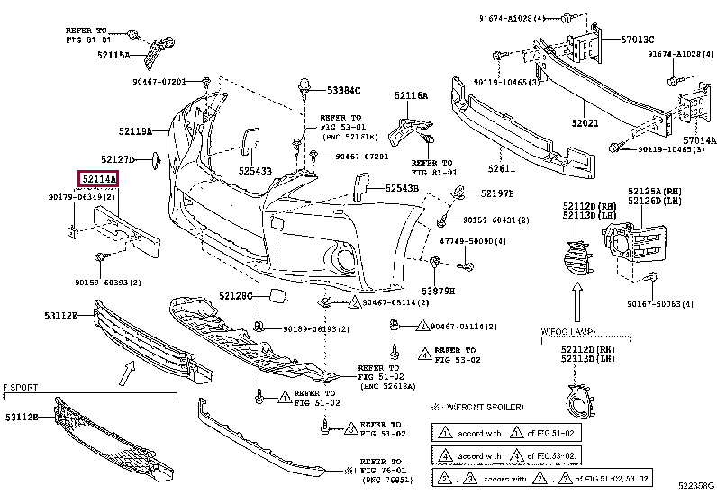 Подиум гос.номера 52114-76020 (номер toyota 5211476020)