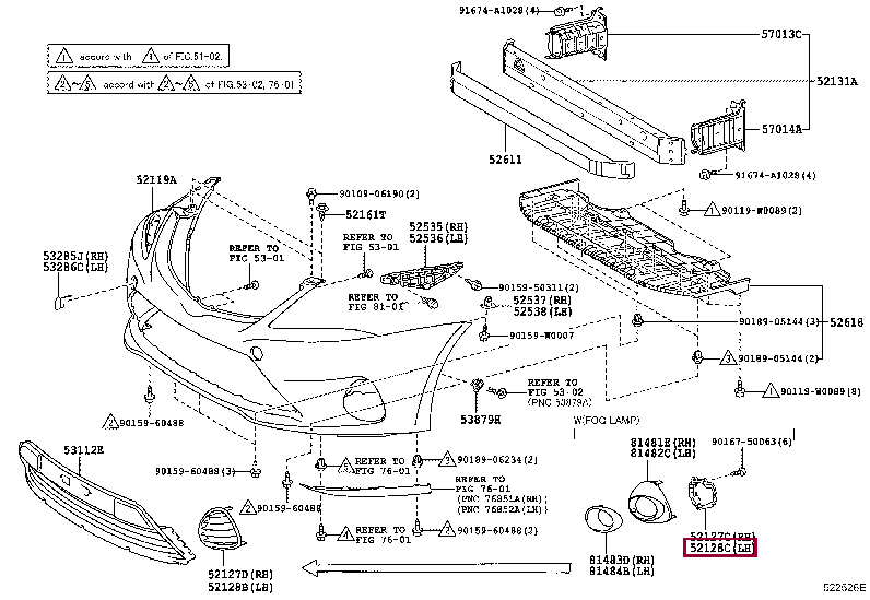 COVER, FRONT BUMPER HOLE, LH 52128-05090 (номер toyota 5212805090)