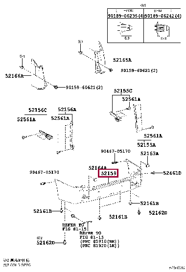 COVER, REAR BUMPER 52159-58160-C2 (номер toyota 5215958160C2)