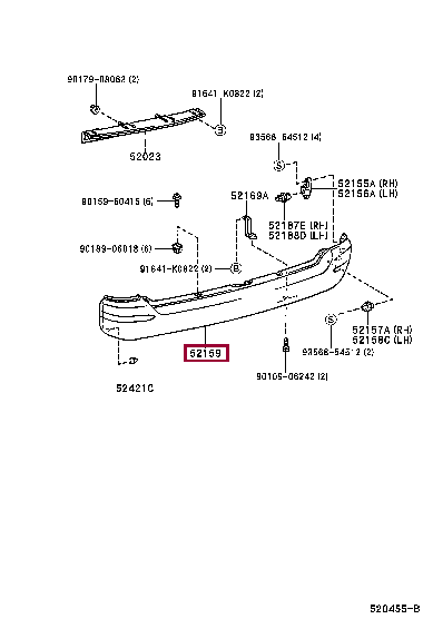 COVER, REAR BUMPER 52159-YD010 (номер toyota 52159YD010)