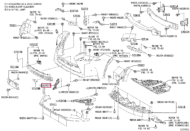 COVER, FRONT BUMPER GUARD, RH 52437-78010 (номер toyota 5243778010)