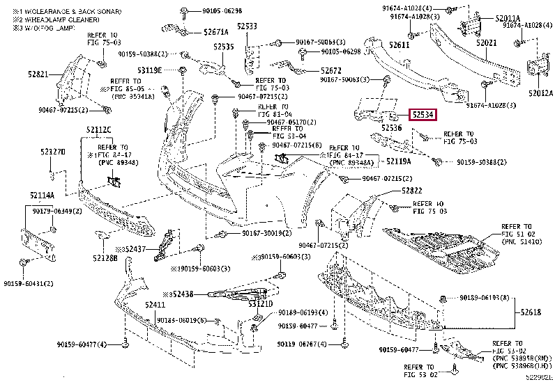 Кронштейн бампера левый 52534-78010 (номер toyota 5253478010)