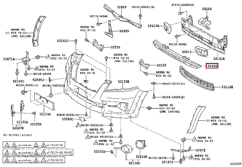 ABSORBER, FRONT BUMPER, LOWER 52618-42040 (номер toyota 5261842040)