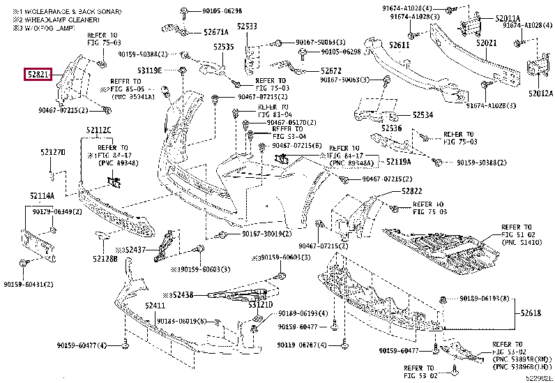 Кронштейн бампера правый 52821-78010 (номер toyota 5282178010)