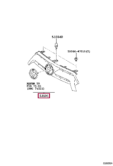GRILLE SUB-ASSY, RADIATOR 53101-0D470 (номер toyota 531010D470)
