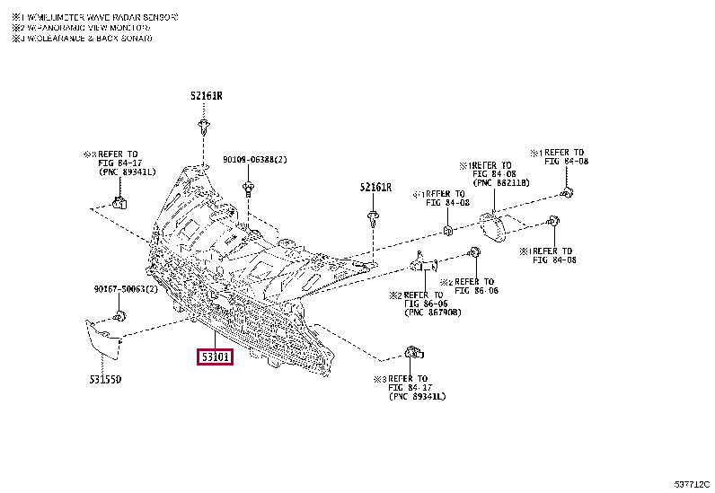 GRILLE SUB-ASSY, RADIATOR 53101-0DB40 (номер toyota 531010DB40)